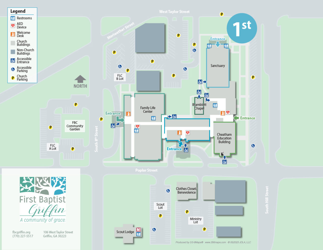 Directions & Parking - First Baptist Church